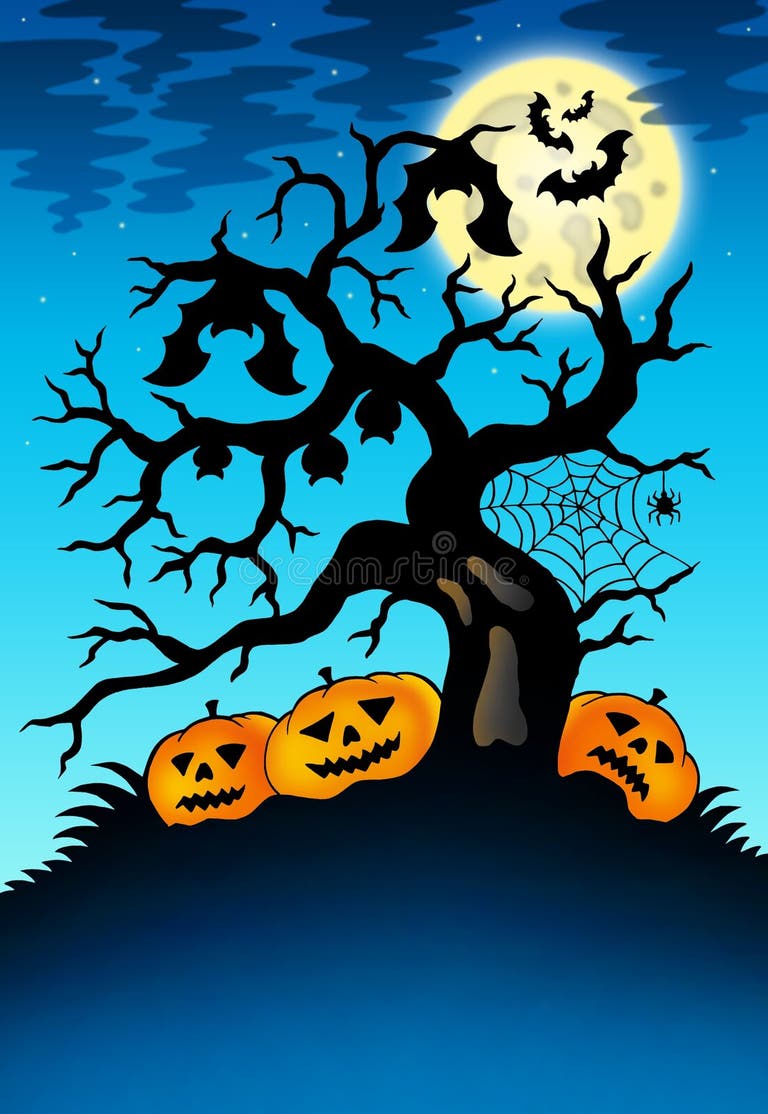 Drawing Spooky Tree Stock Illustrations – 6,124 Drawing Spooky Tree ...