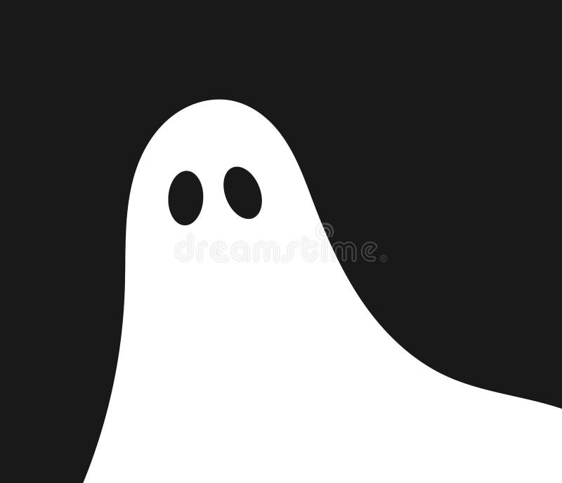 Spooky White Ghost or Spirit of Dead Flying Vector Illustration Stock ...