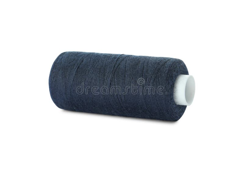 Spool of Black Sewing Thread Isolated on White Stock Image - Image of ...