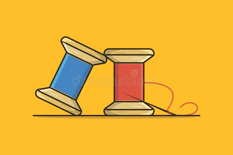 Spool Red Thread Sewing Cartoon Icon Stock Illustrations – 93 Spool Red ...