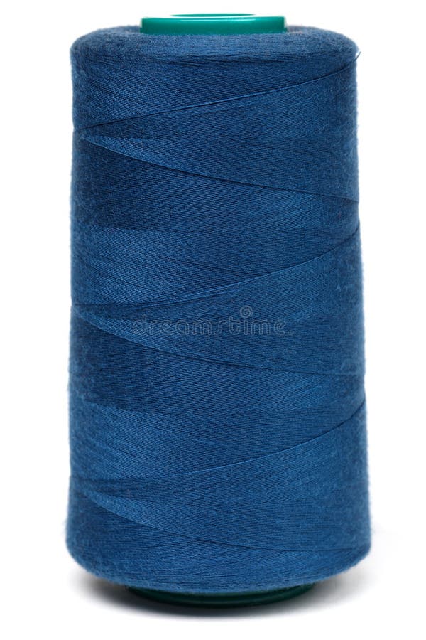 Spool of Blue Thread Macro Background Stock Photo - Image of roll, blue ...
