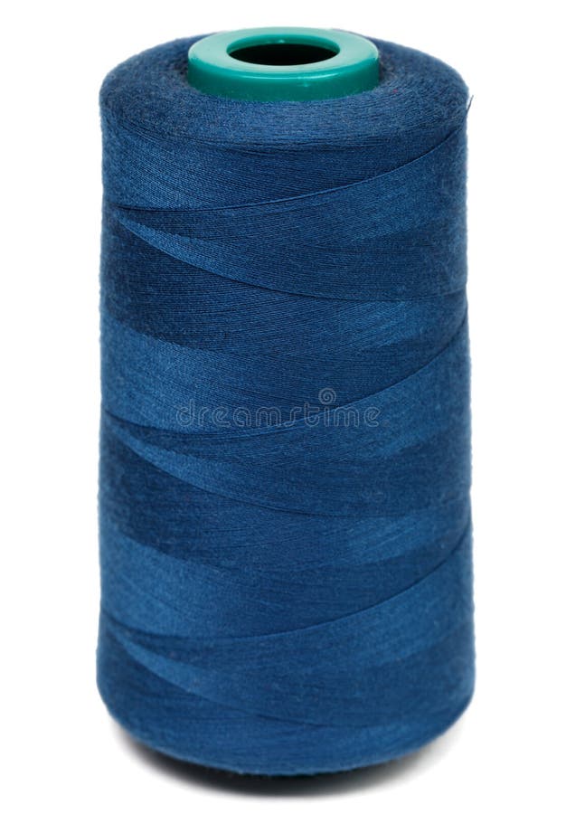 Spool of Blue Thread Macro Background Stock Photo - Image of roll, blue ...