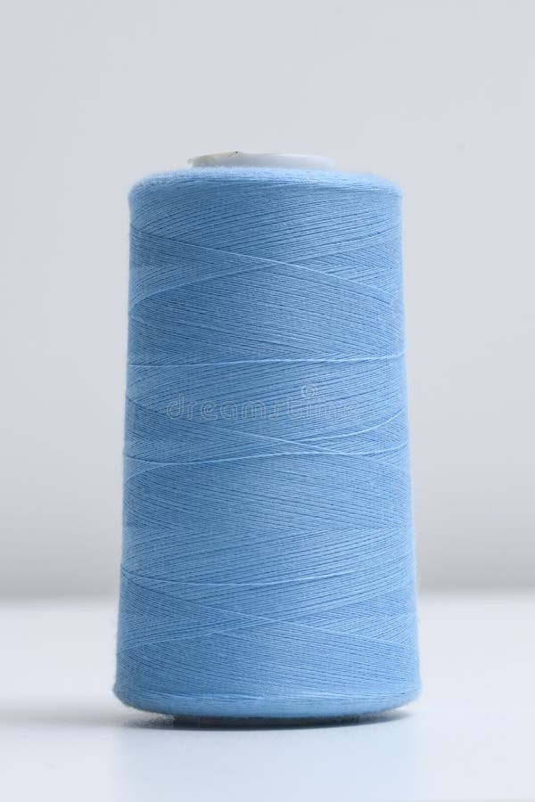 Spool of Blue Thread Macro Background Stock Photo - Image of roll, blue ...