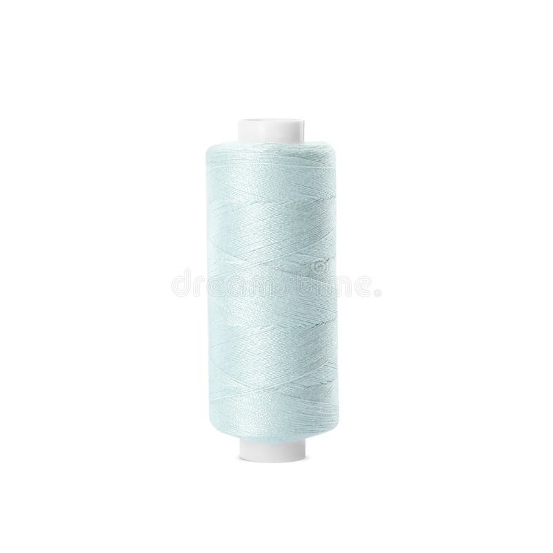 Spool of Bright Sewing Thread Isolated on White Stock Image - Image of ...