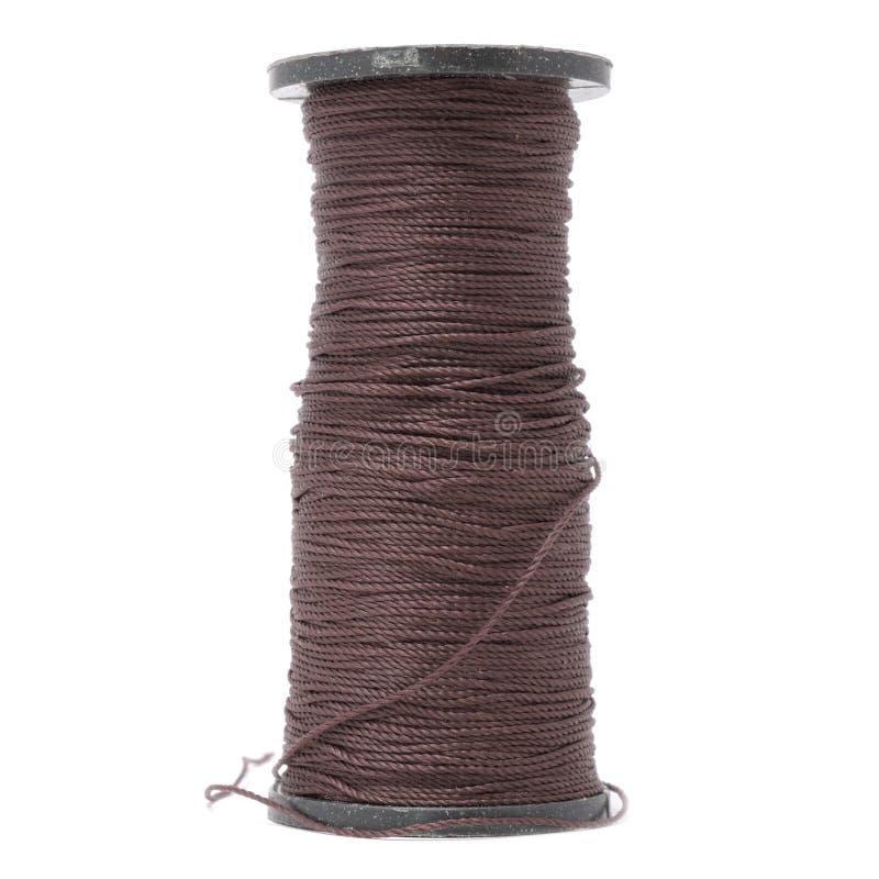 Spool of Brown Capron Thread Stock Image - Image of sewingwork, craft ...