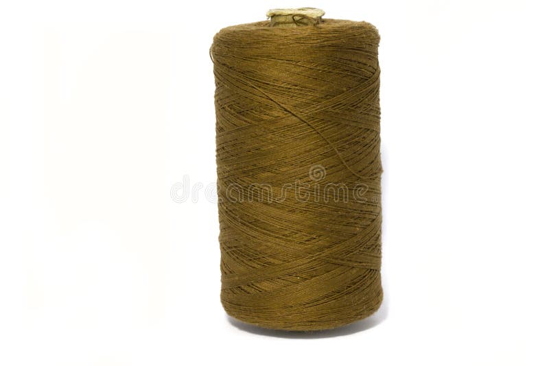 Spool of Brown Capron Thread Stock Image - Image of sewingwork, craft ...