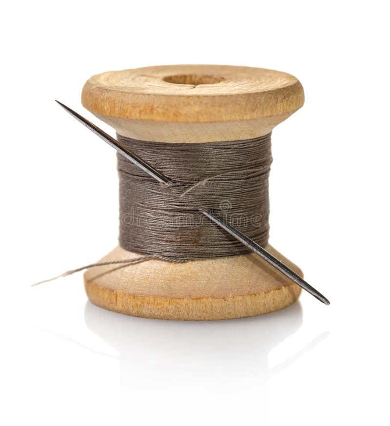 Spool of Brown Capron Thread Stock Image - Image of sewingwork, craft ...