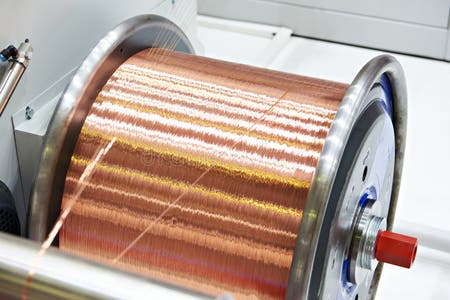 Spool of Copper Wire on Braiding Machine Stock Image - Image of braided ...