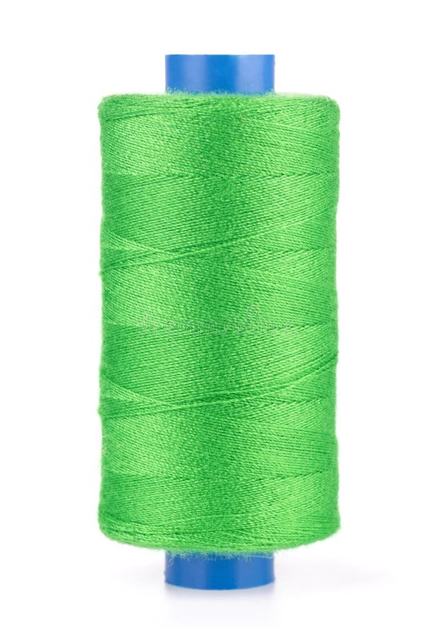Green thread stock image. Image of tailor, spools, stitch - 6155081
