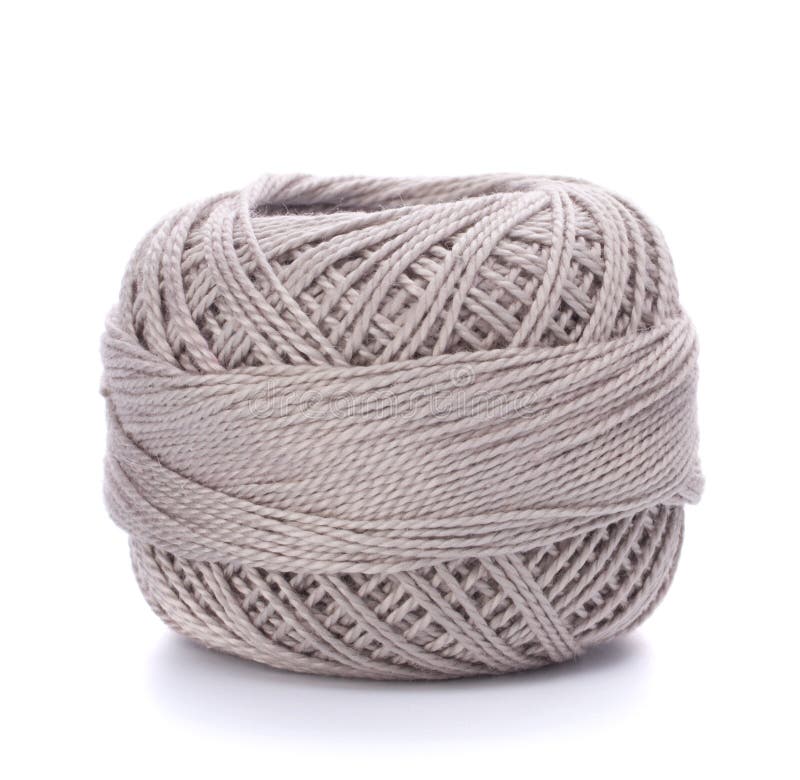 Spool of Grey Sewing Thread Isolated on White Stock Photo - Image of ...