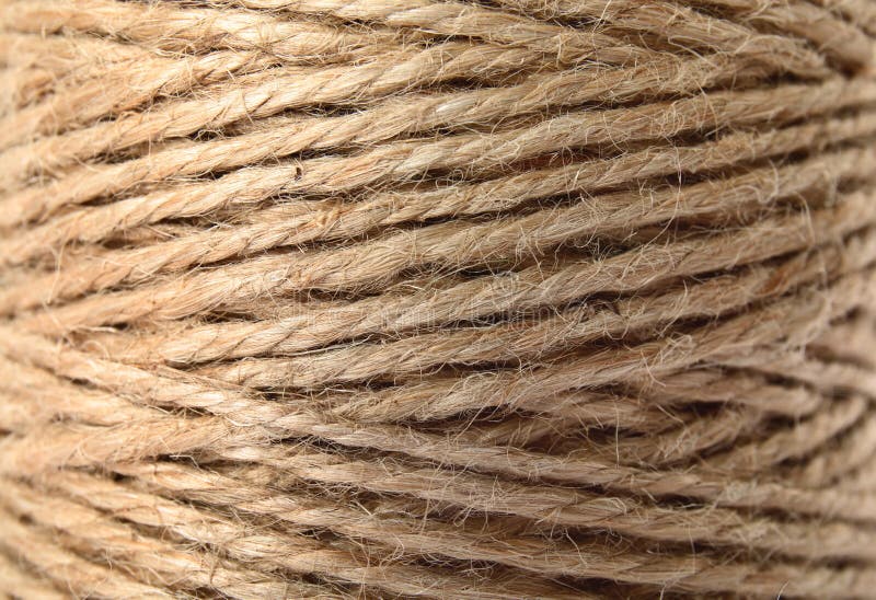 Spool with Hemp Rope, Closeup Stock Photo - Image of jute, organic ...