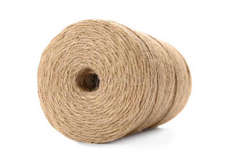 Spool of hemp rope stock image. Image of equipment, isolation - 141222269