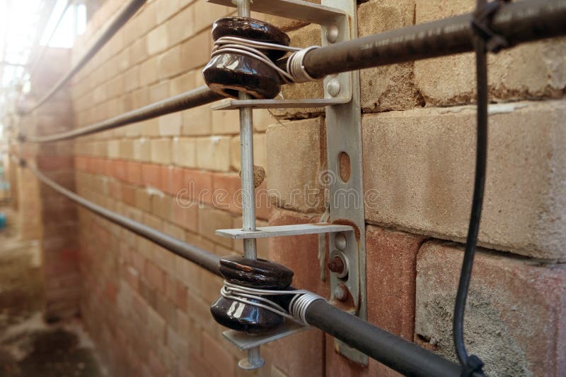 Spool Insulators Used To Support Wires in Low Voltage Distribution ...