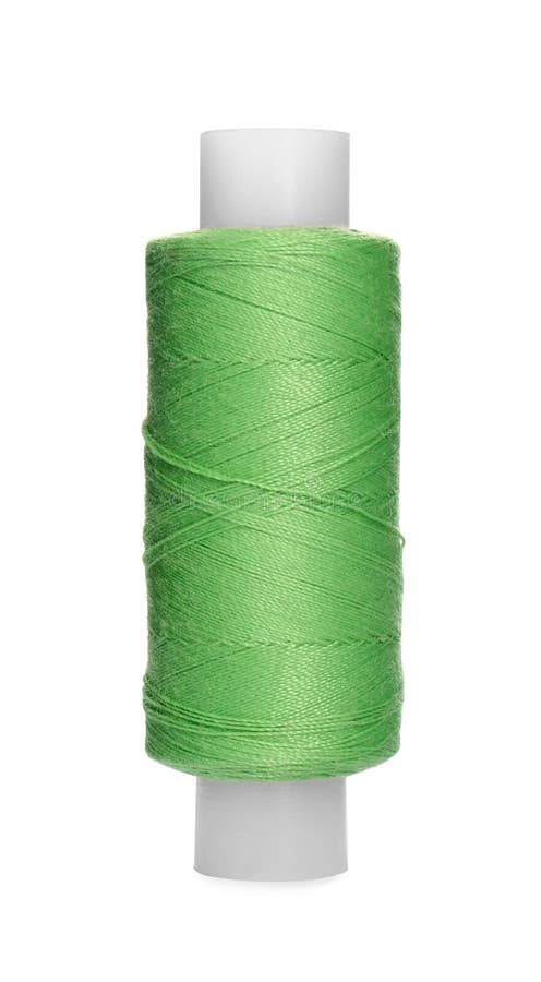Spool of Light Green Sewing Thread Isolated on White Stock Image ...
