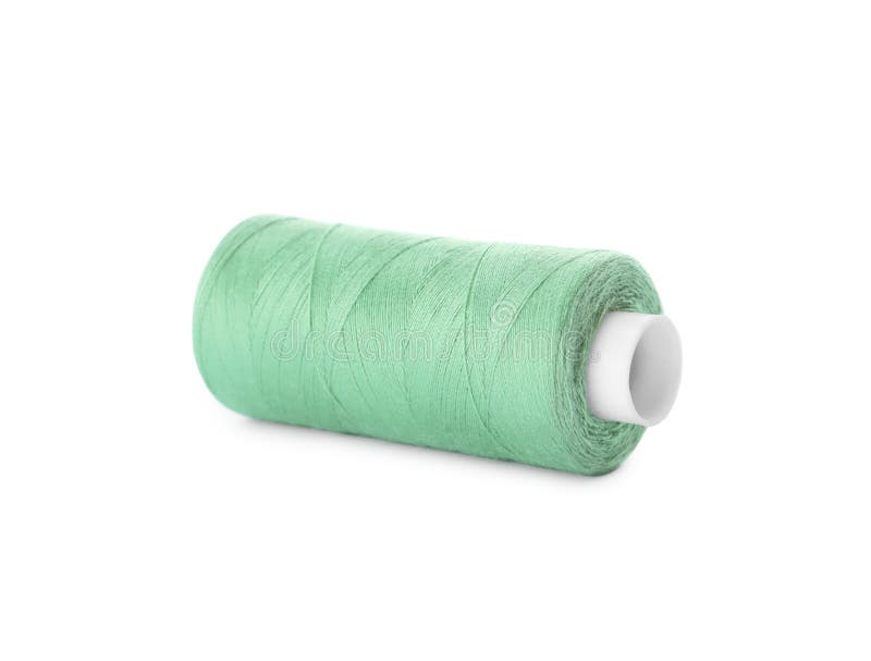 Spool of Light Green Sewing Thread Isolated on White Stock Photo ...