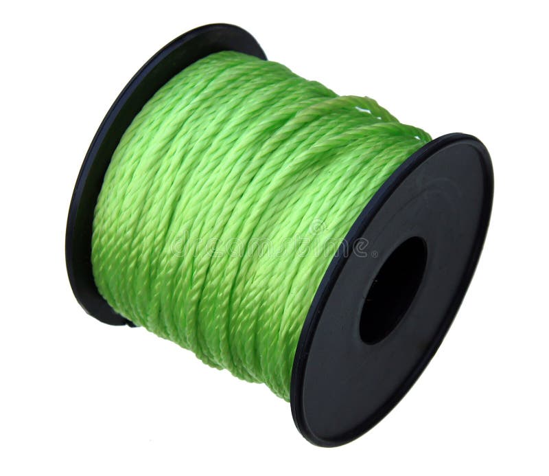 Spool of nylon rope stock image. Image of spiral, nylon - 130841393