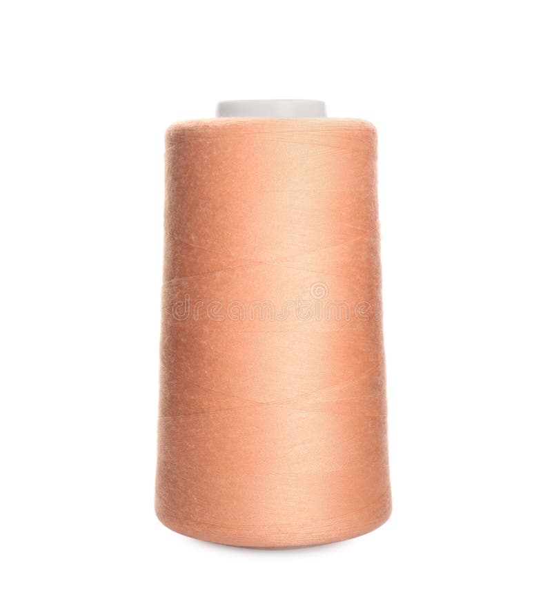 Spool of Pale Pink Sewing Thread Isolated on White Stock Photo - Image ...