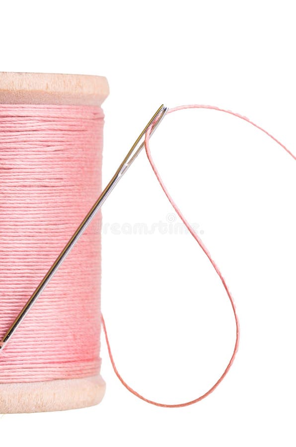 Spool of thread and needle stock image. Image of skein - 28863589
