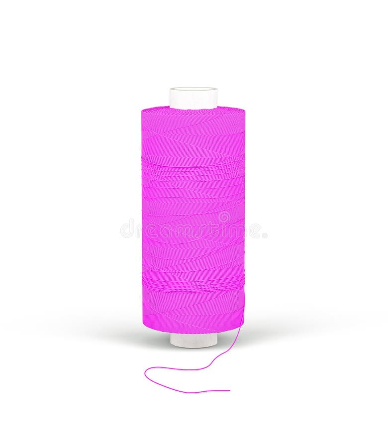 Spool of pink thread stock illustration. Illustration of crafts - 188742673