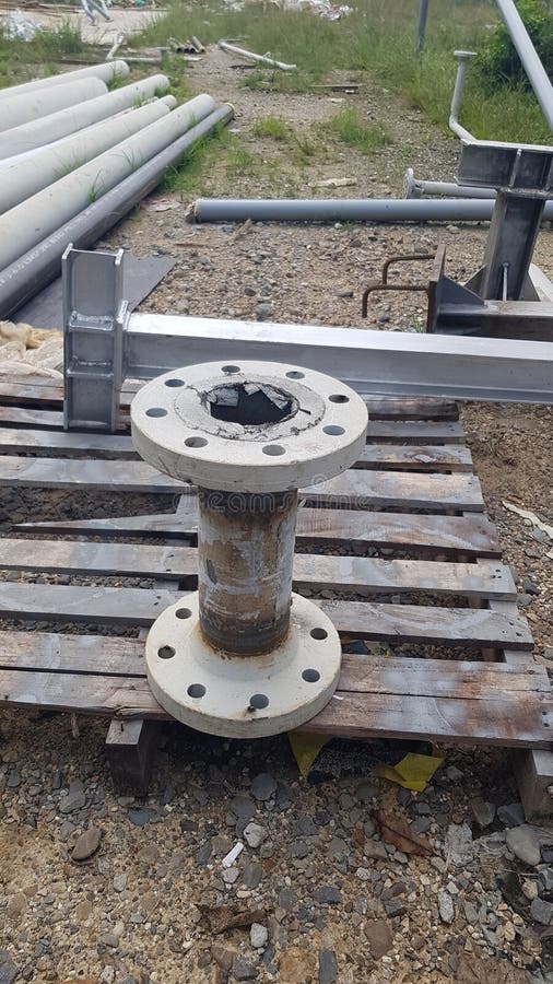 Spool Pipe and Flange after Full Welding Stock Photo - Image of flange ...