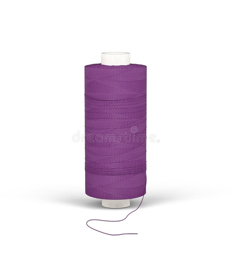 Spool of purple thread stock illustration. Illustration of colorful ...