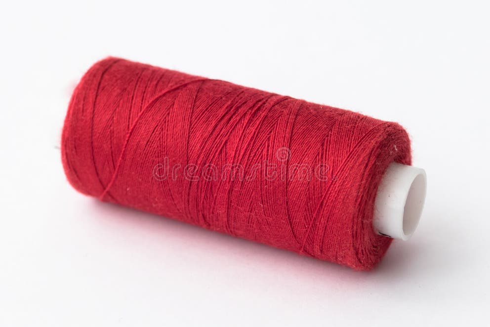 Spool of Red Thread, Close-up Stock Photo - Image of close, bobbin ...