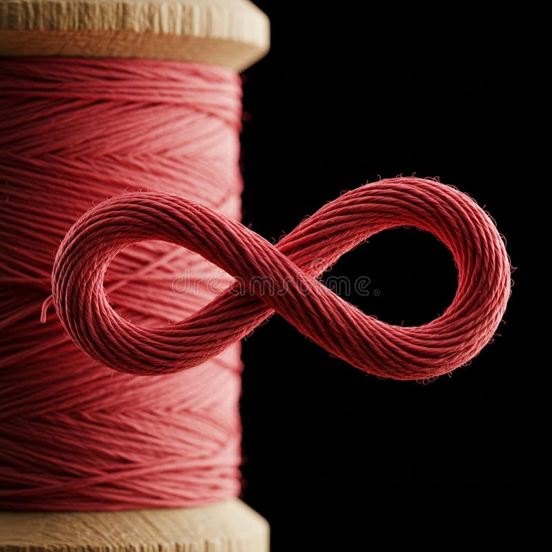A Spool of Red Thread is Intricately Positioned To Form the Shape of an ...