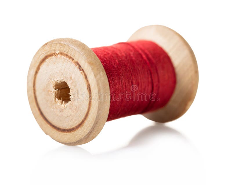 Spool of red thread stock image. Image of pattern, textile - 117540699