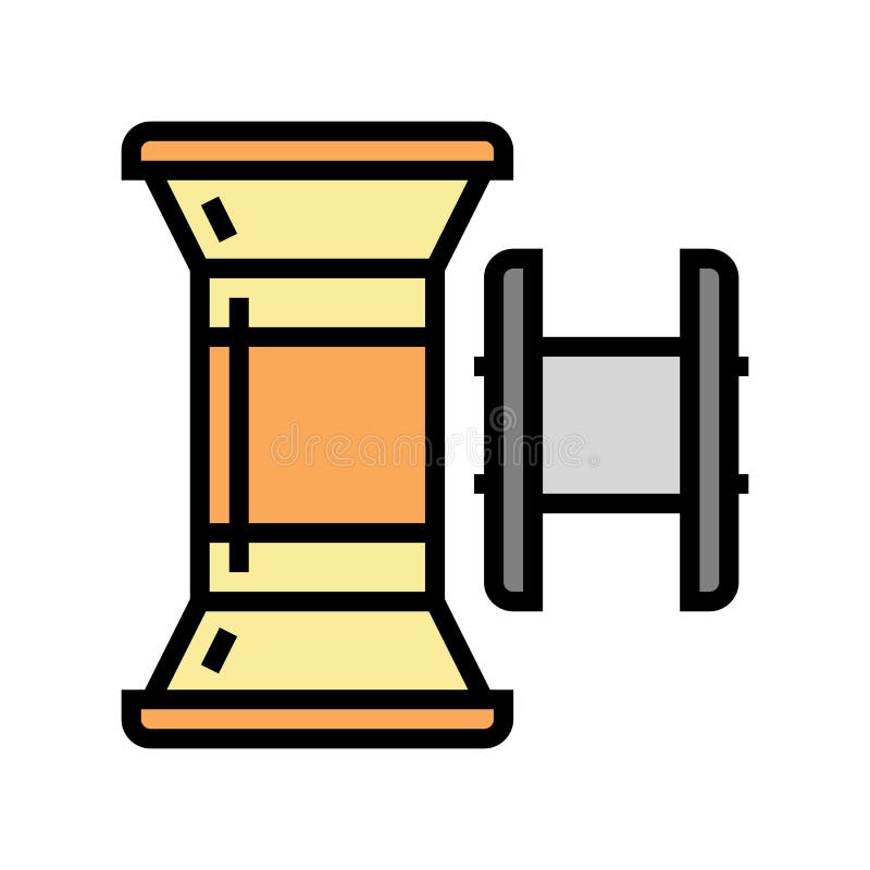 Spool Sewer Accessory Color Icon Vector Illustration Stock Illustration ...