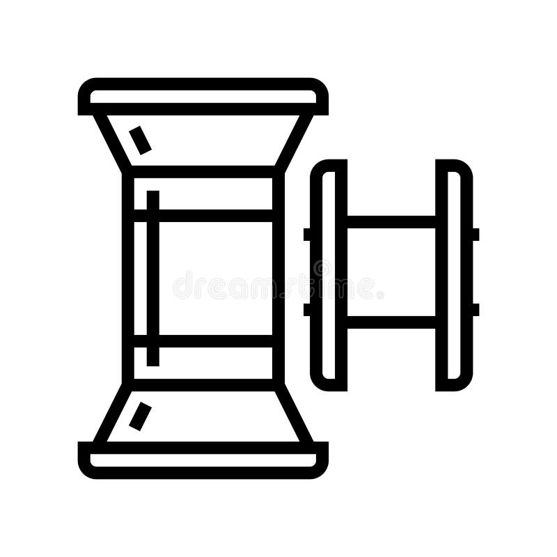 Spool Sewer Accessory Line Icon Vector Illustration Stock Vector ...