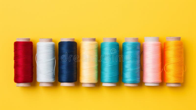 Spool of Sewing Thread. Colored Yarns Used by Factories in the Clothing ...