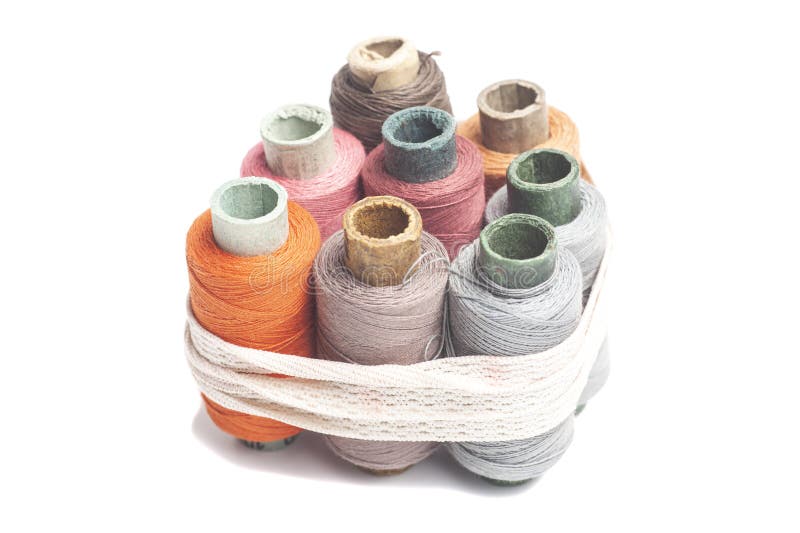 Spool of Sewing Thread, Isolated on White Background Stock Image ...
