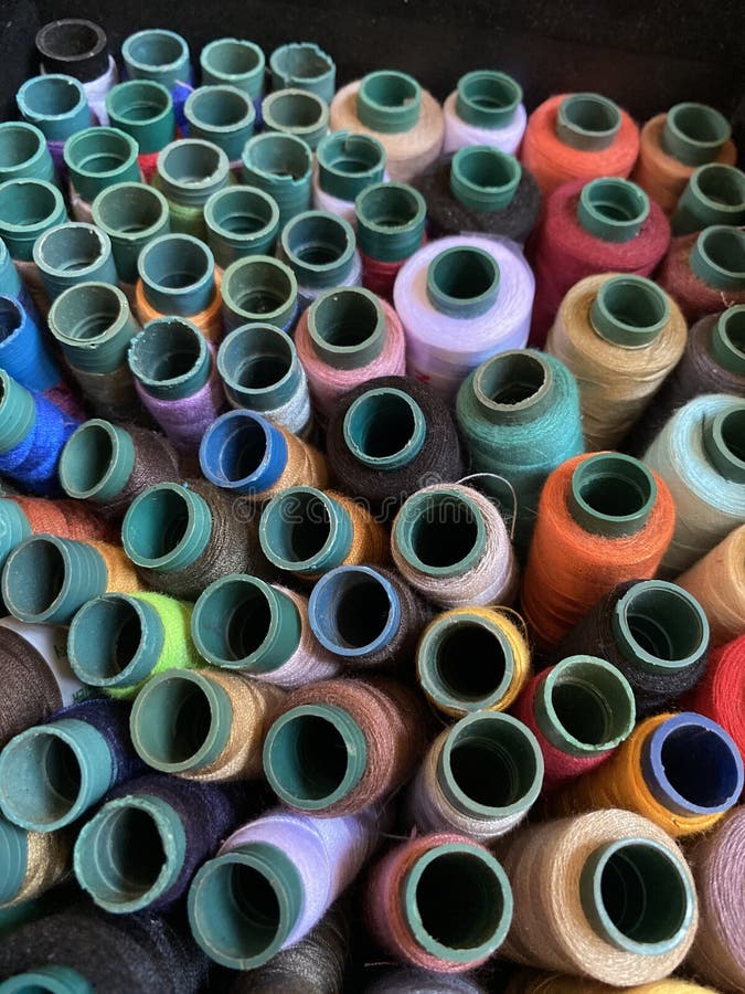 A spool of sewing thread stock photo. Image of iron - 346201900