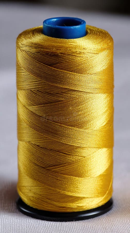 Spool of Shiny Golden Yellow Thread for Sewing Quilting and Needlework ...