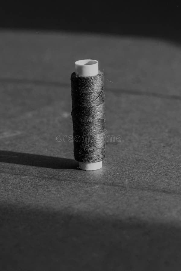 Spool of Thread in Black and White Mode Stock Image - Image of ...