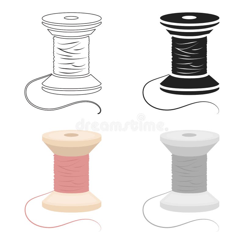 Spool of Thread Icon of Vector Illustration for Web and Mobile Stock ...
