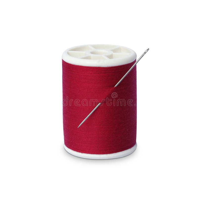 Spool of Thread with Needle Stock Image - Image of items, embroidery ...