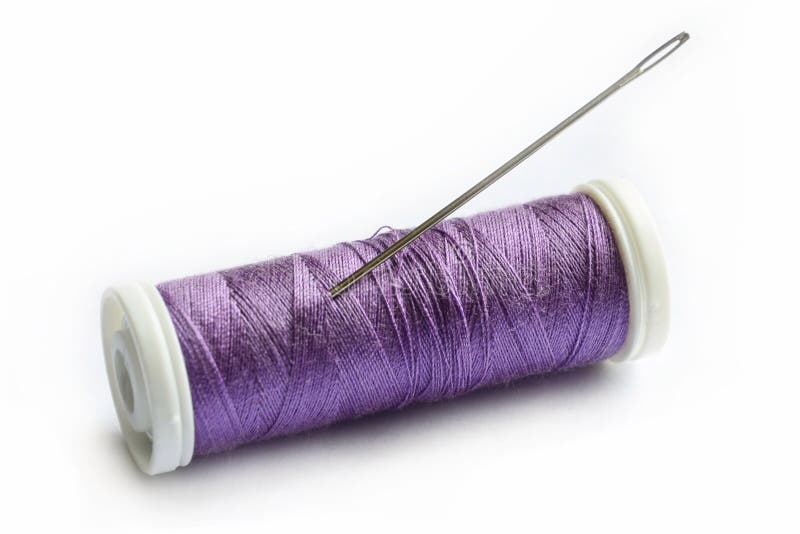 Spool of thread and needle stock photo. Image of skill - 52296740