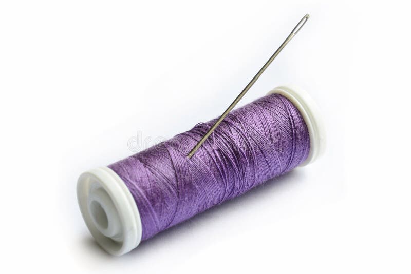 Spool of thread and needle stock photo. Image of skill - 52296740