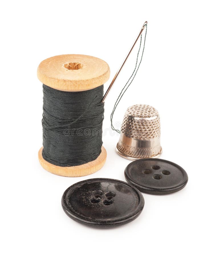 Spool of Thread with a Needles in it Stock Image - Image of seamstress ...