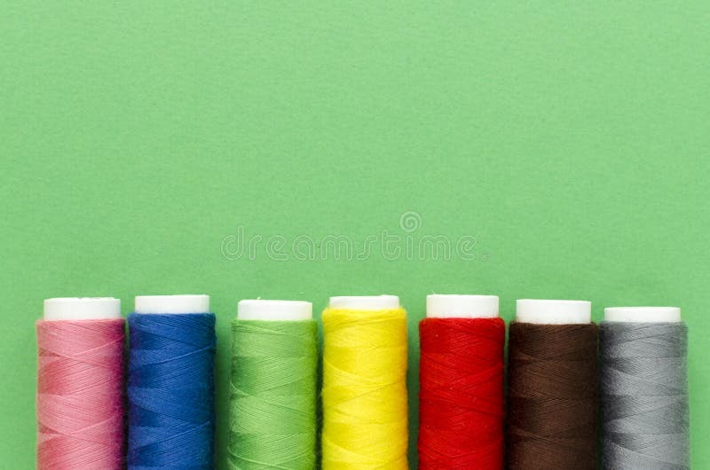 Spool of Thread on Paper Background Stock Image - Image of fashion ...