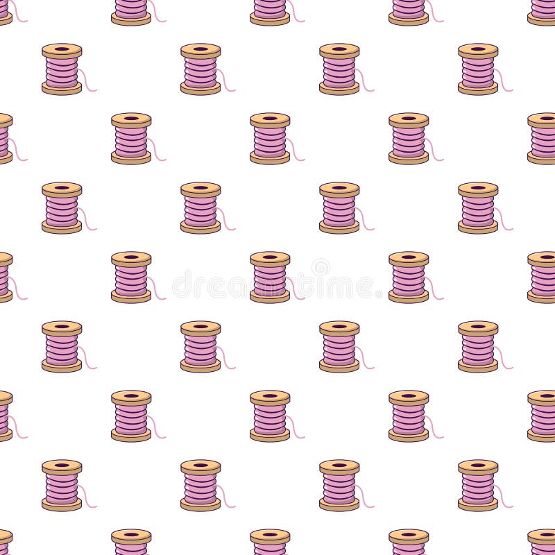 Spool of Thread Pattern Seamless Stock Vector - Illustration of needle, creative: 97711425
