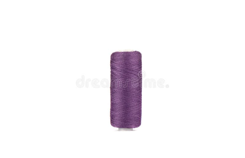 Spool of Thread in Purple Color Isolated on White Background. Stock ...
