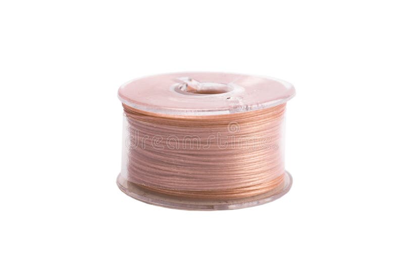 A Spool of Thread from a Sewing Machine on a White Background Isolated ...