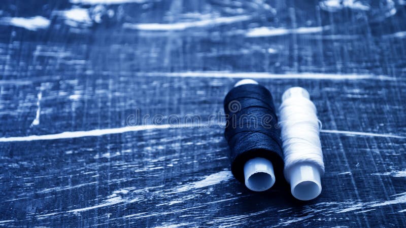 The Spool of Thread on the Table. Thread on a Reel for Craft. Ma Stock ...