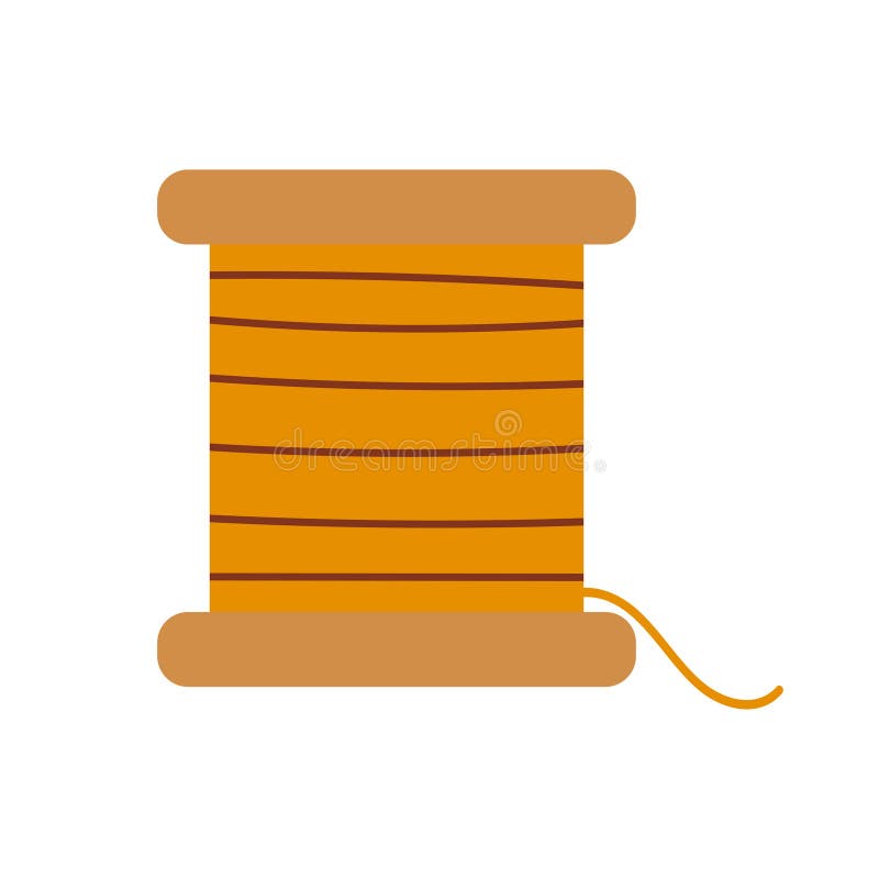 Spool Thread on White Background for Sewing and Craft Projects Flat ...