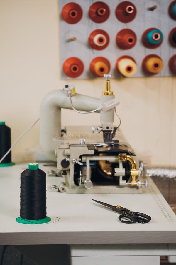 Spool of Threads. Colourful Thread Spools Hanging on the Wall Stock ...