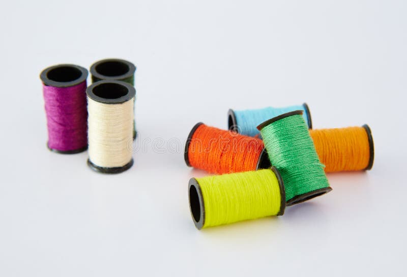 A spool of threads stock photo. Image of threads, cotton - 134826100