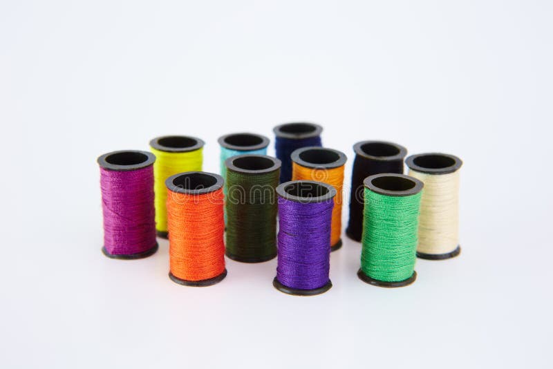 A spool of threads stock image. Image of embroidery - 134826473