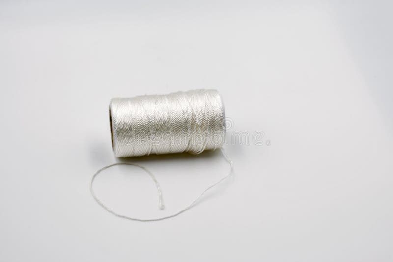 Spool of White Thread Closeup Stock Photo - Image of cotton, embroidery ...